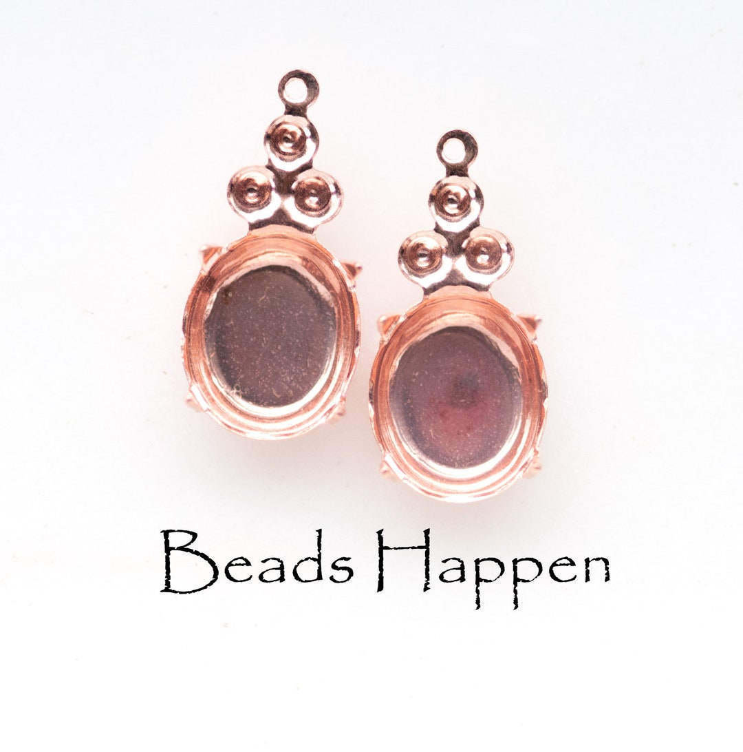 Multi Stone Setting, 12x10mm Oval Settings, Rose Gold Rosegold Plating ...