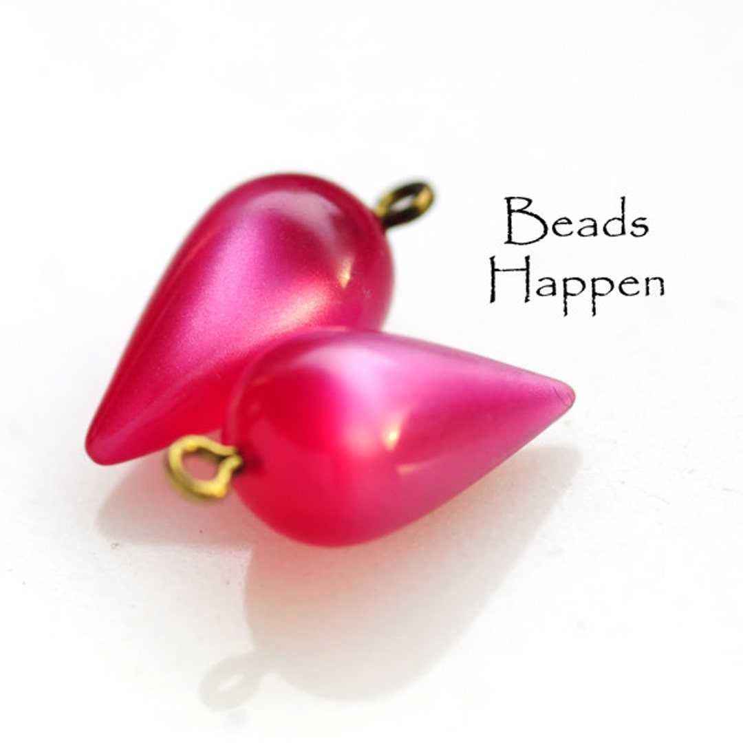 More in Stock! 20x9mm Pink Rose Moonstone Acrylic Drops Dangles, Pink ...