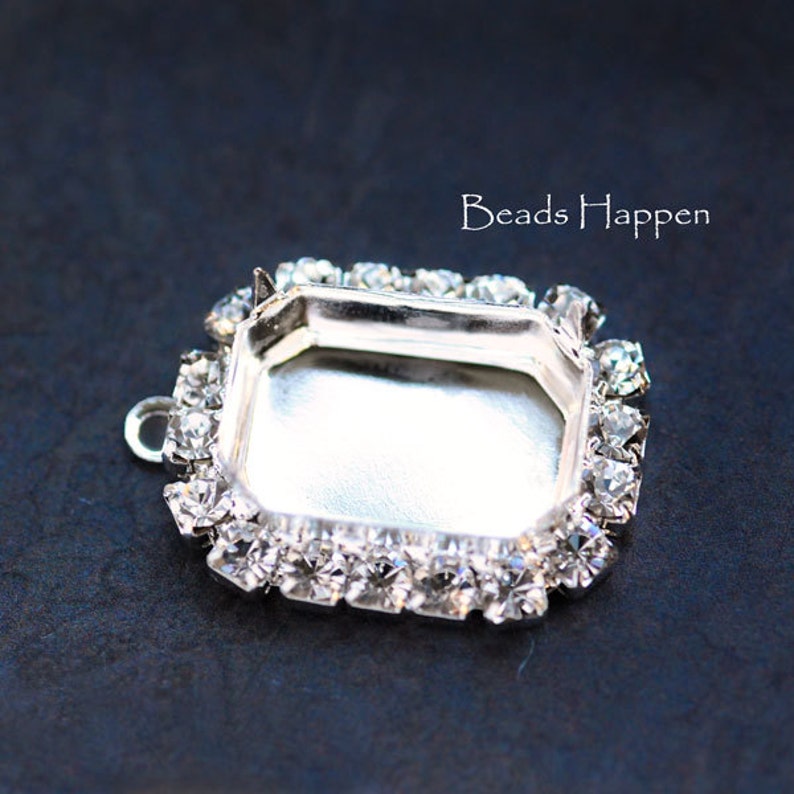 Sensational 18x13mm Octagon Jewel Stone Setting With SWAROVSKI - Etsy