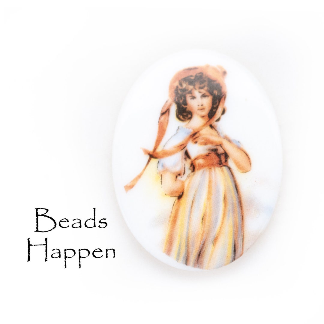 Vintage 40x30mm "pinkie" Painting by Thomas Lawrence, Oval Glass ...