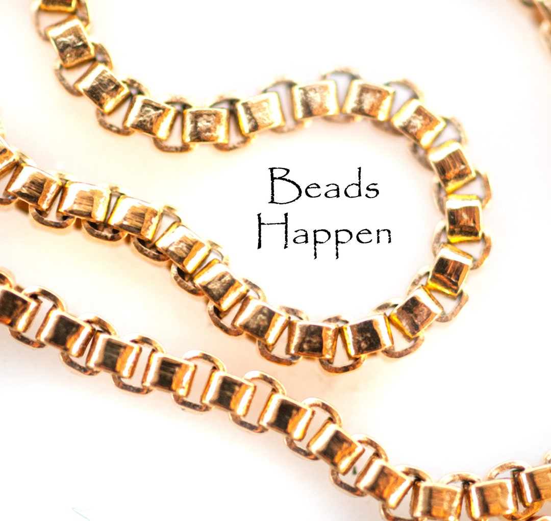 Flexible 16-inch Plated Box Chain With Finished Ends and Closure, 16 ...