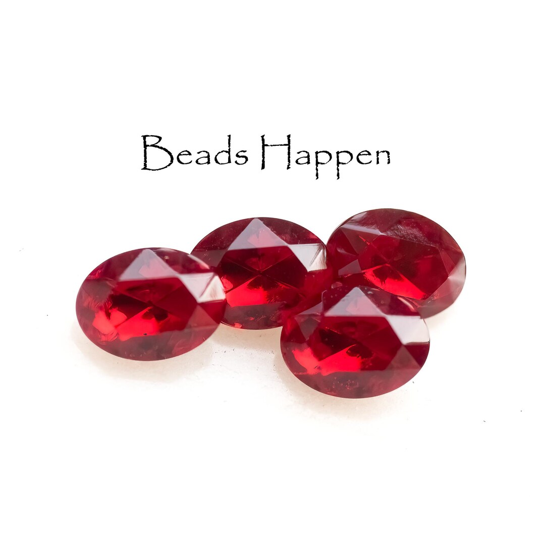SWAROVSKI 8x6mm Siam Red Oval Crystal Stones Rhinestones Jewels Gems ...