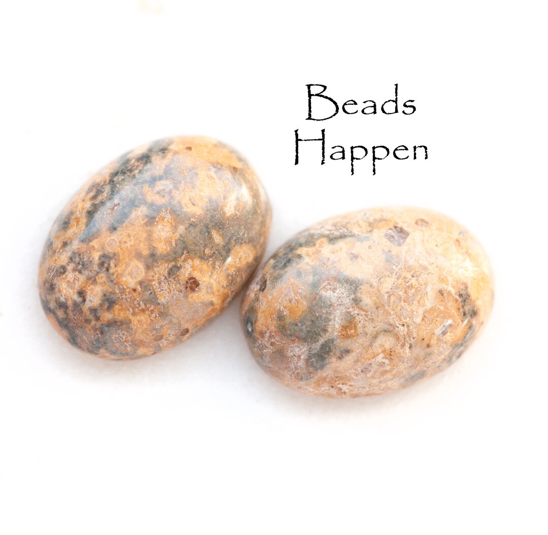 18x13mm Genuine Leopardskin Leopard Skin Agate, Oval Cabochons Cabochon ...