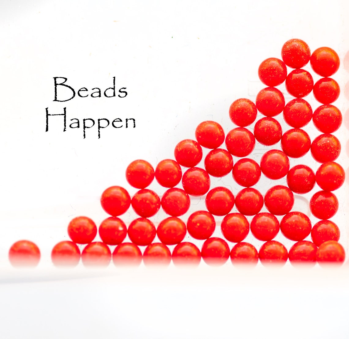 3.5mm Round Glass Coral Red Balls, Vintage Glass Balls, Smooth Round ...