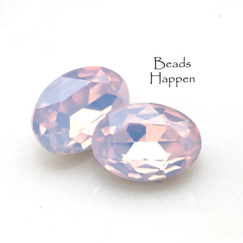 18x13mm Oval Rose Light Rose Opal Glass Jewels Rose Pink Opal | Etsy