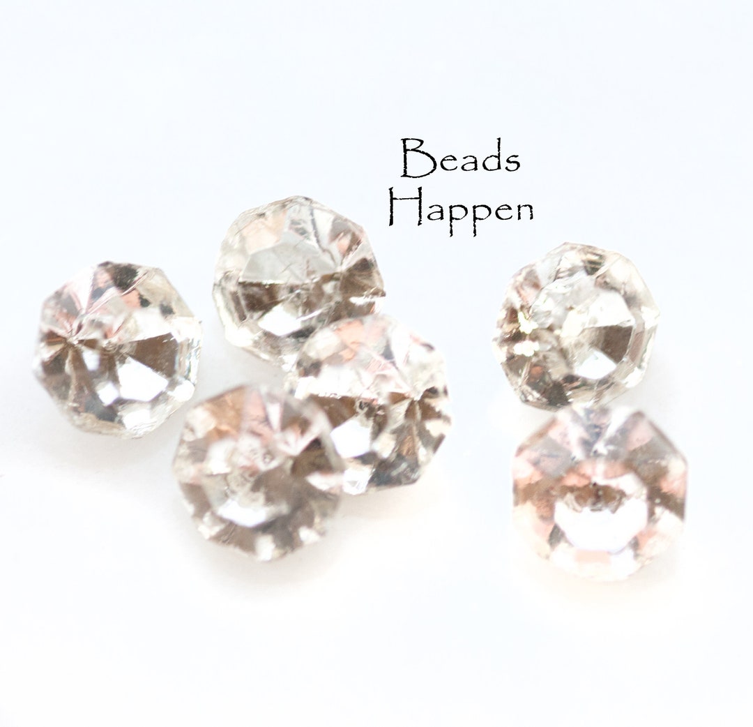 Vintage 39ss 40ss Chatons, 39ss Crystal Clear Chatons, Round Glass ...