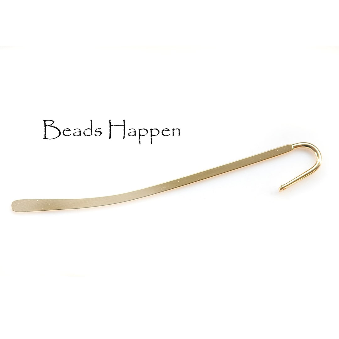 6 Inch / 15cm Sturdy Bookmark, Vintage Brass Plated in 24K Gold With 1 ...