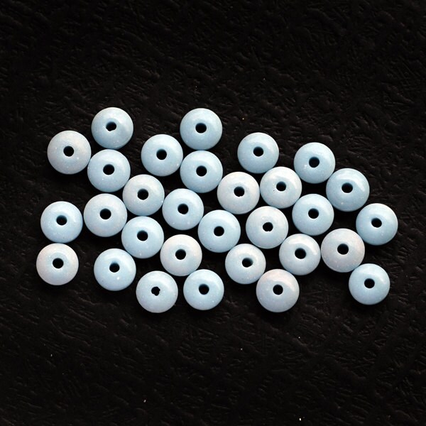 8mm 9mm Light Blue Ceramic Disk Beads Turquoise Blue Robins | Etsy