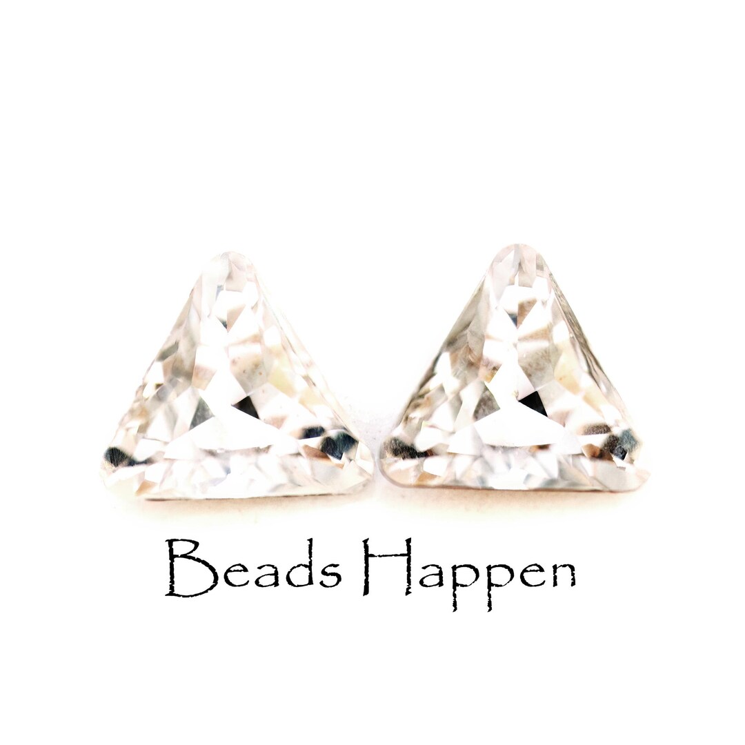 10mm SWAROVSKI Clear Crystal Triangle Stones, Article 4722, Machine Cut ...