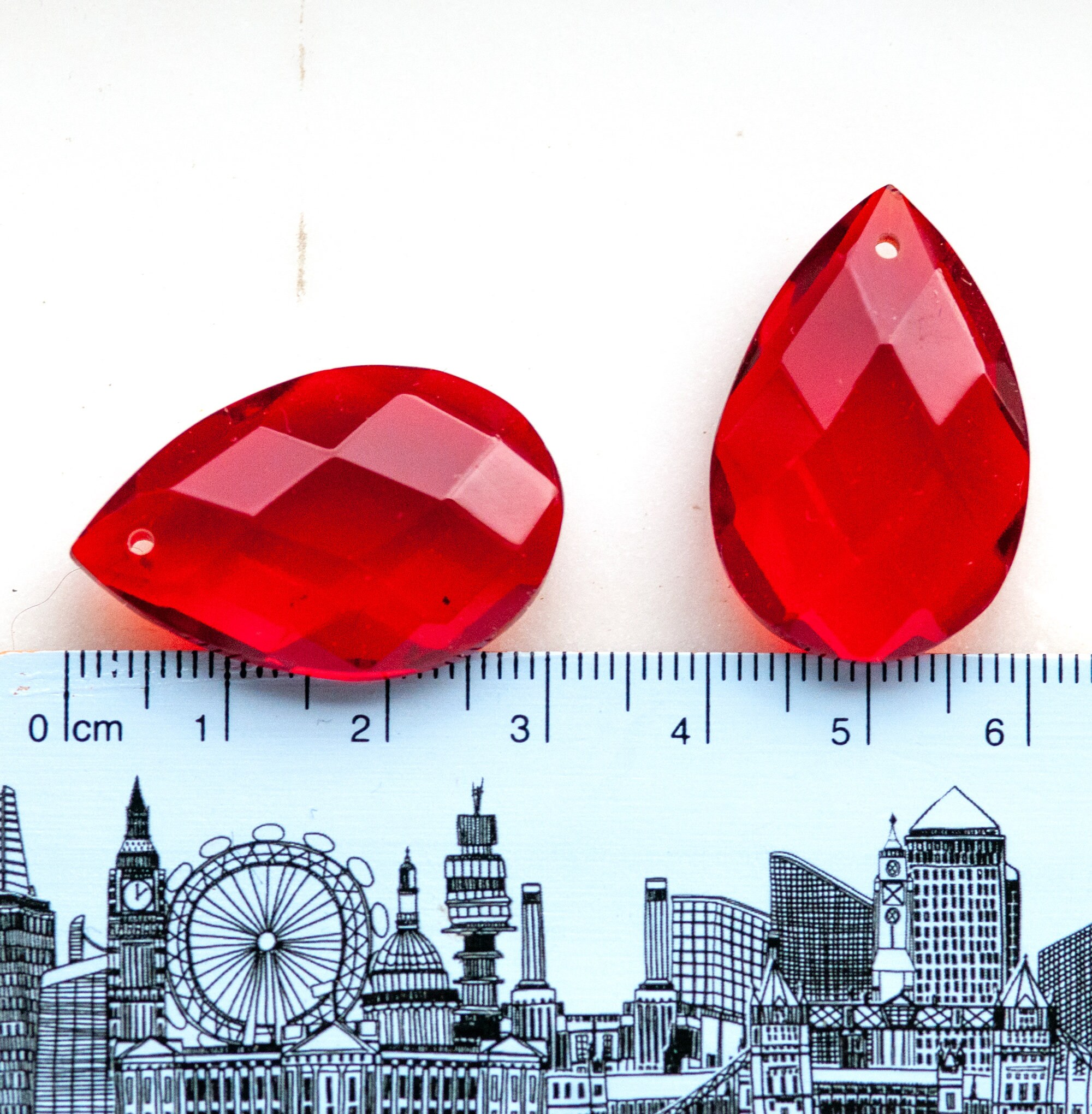 30mm 1-1/4 Inch Ruby Red Teardrop Pear Glass Chandelier Glass - Etsy