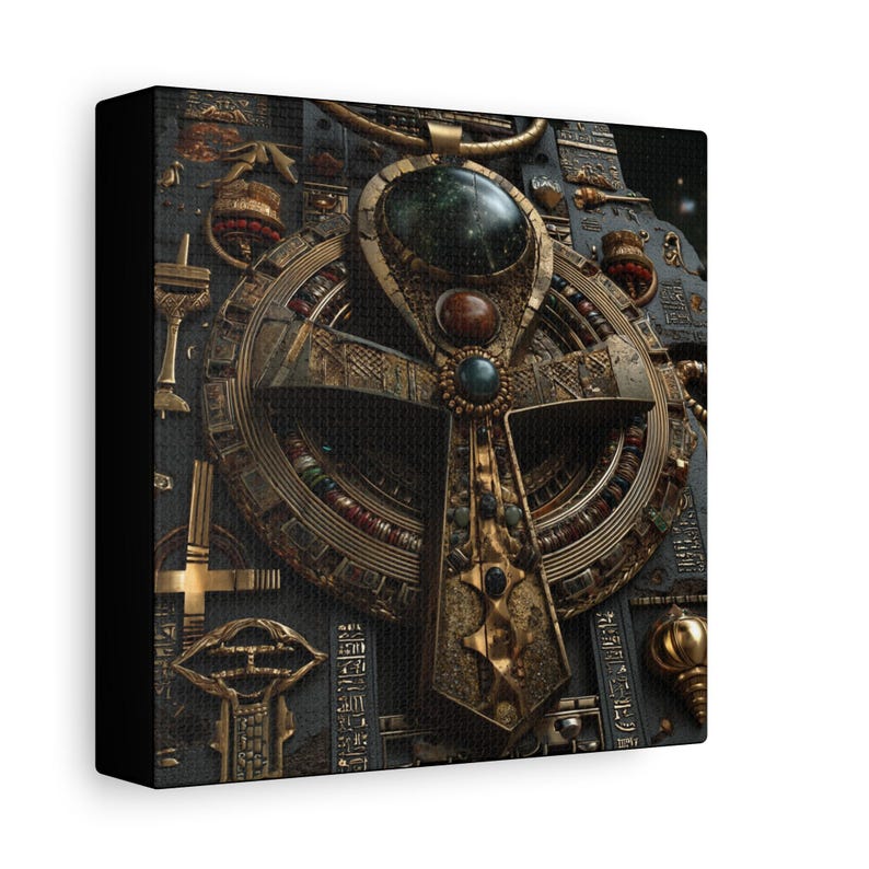 Egyptian Ankh Canvas Print: Mystical Bohemian Wall Art - Etsy