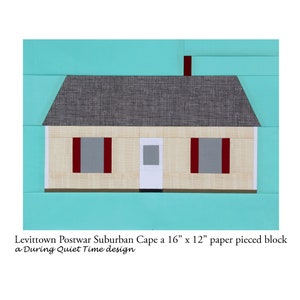 Levittown Postwar Suburban Cape Paper Pieced Pattern - Etsy