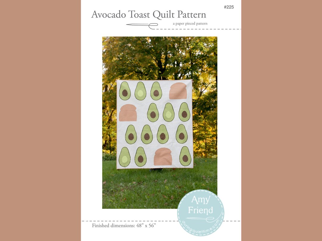 Avocado Toast Quilt Pattern --PDF - Etsy