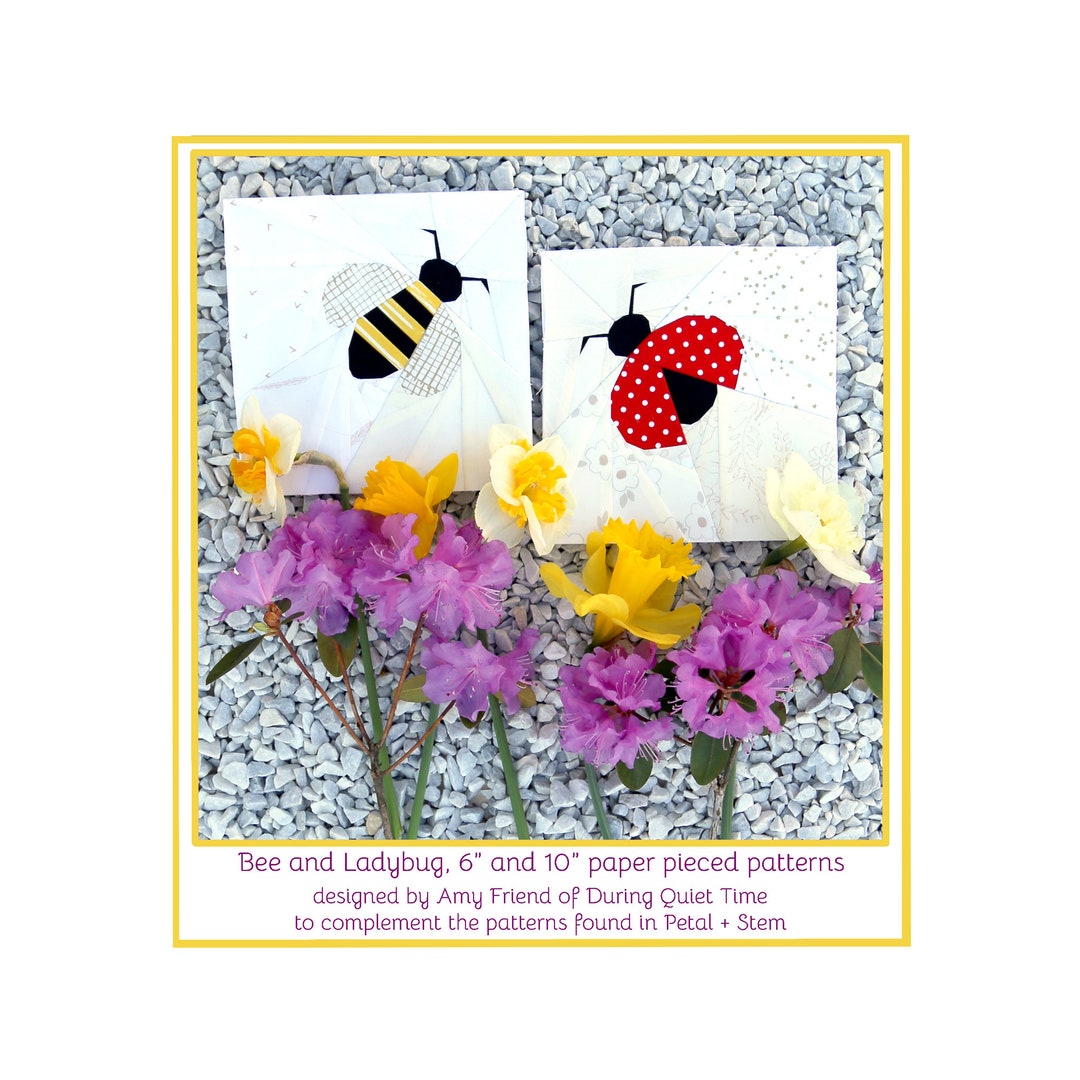 Bee and Ladybug Paper Pieced Patterns - Etsy