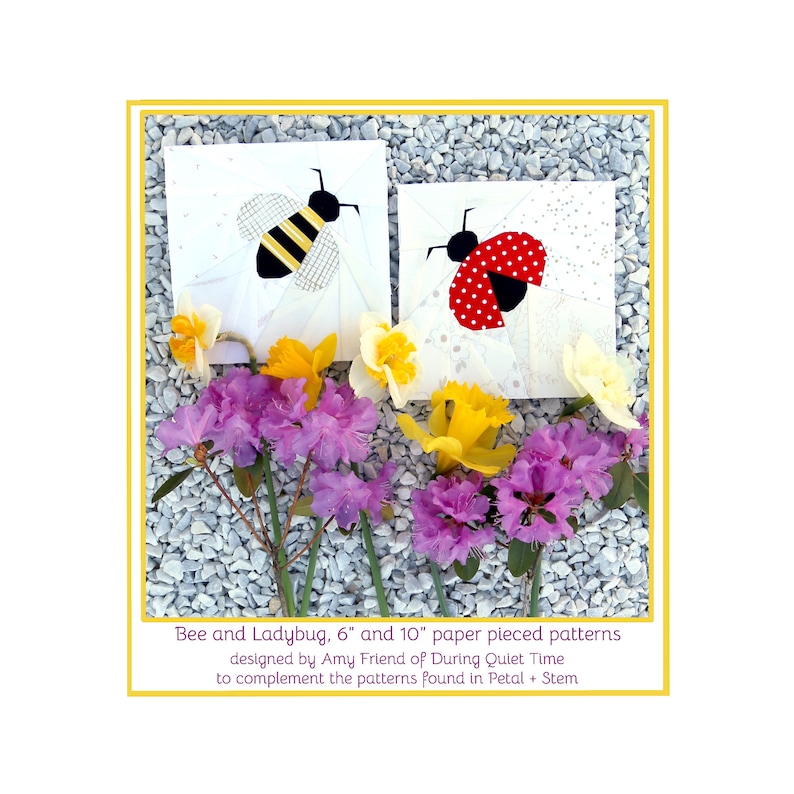 Bee and Ladybug Paper Pieced Patterns - Etsy Canada