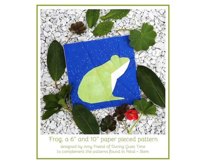 FROG on LILY PAD Paper Pieced Block Pattern in Pdf - Etsy Canada