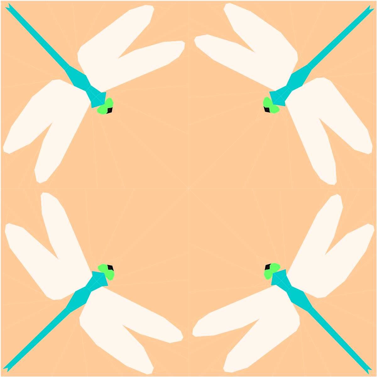 Dragonfly Paper Pieced Pattern | Etsy