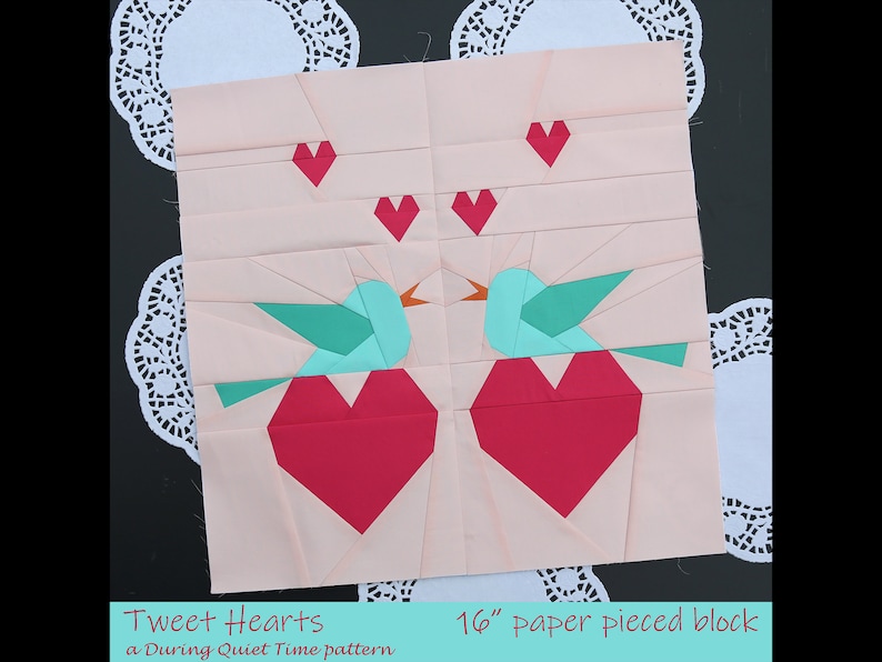 Tweet Hearts Paper Pieced Pattern - Etsy