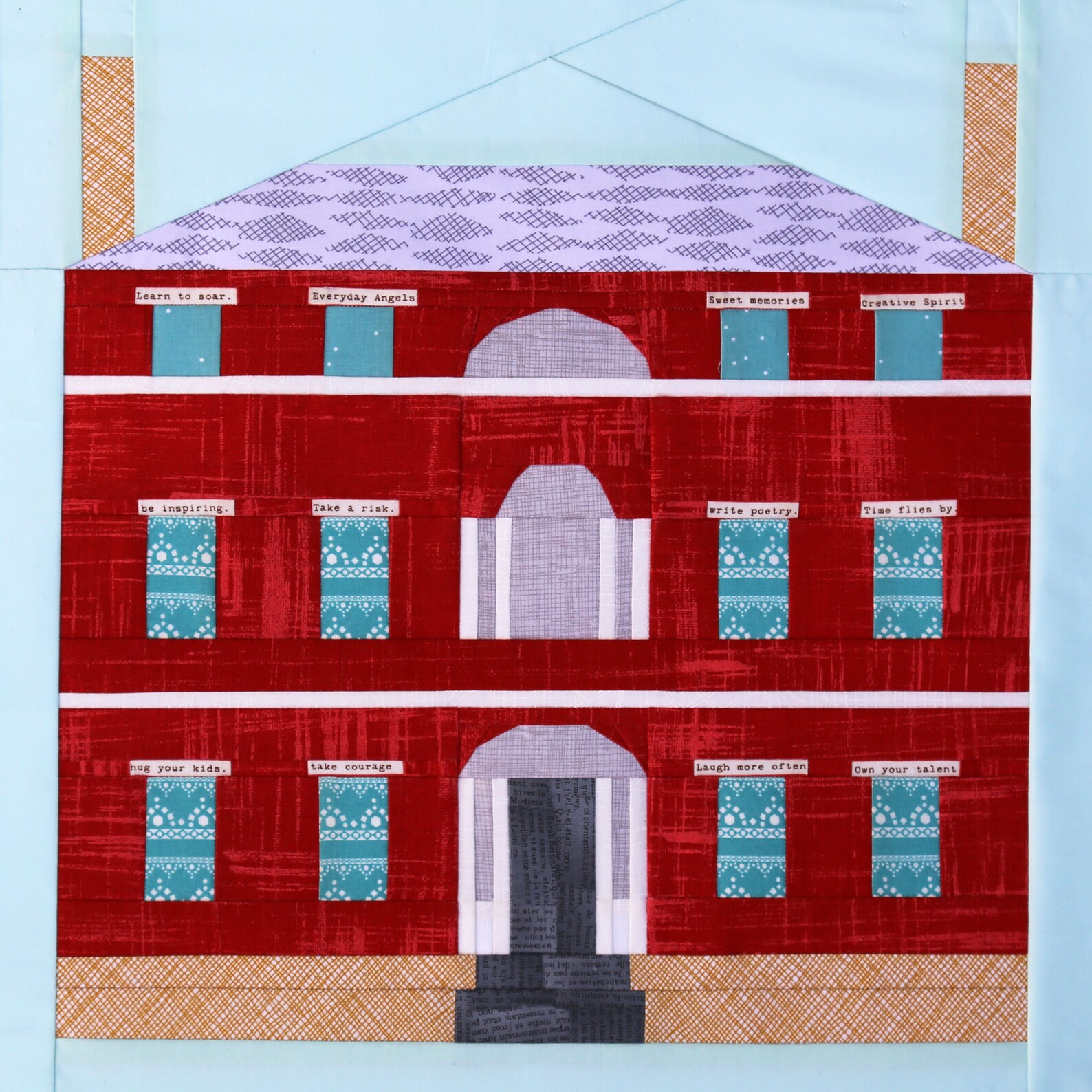 Federal House Paper Pieced Pattern - Etsy