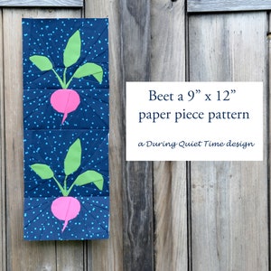 Beet Paper Pieced Pattern - Etsy