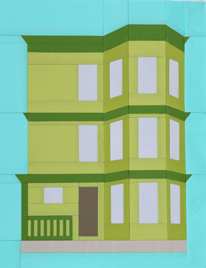 New England Triple-decker House Paper Pieced Pattern - Etsy