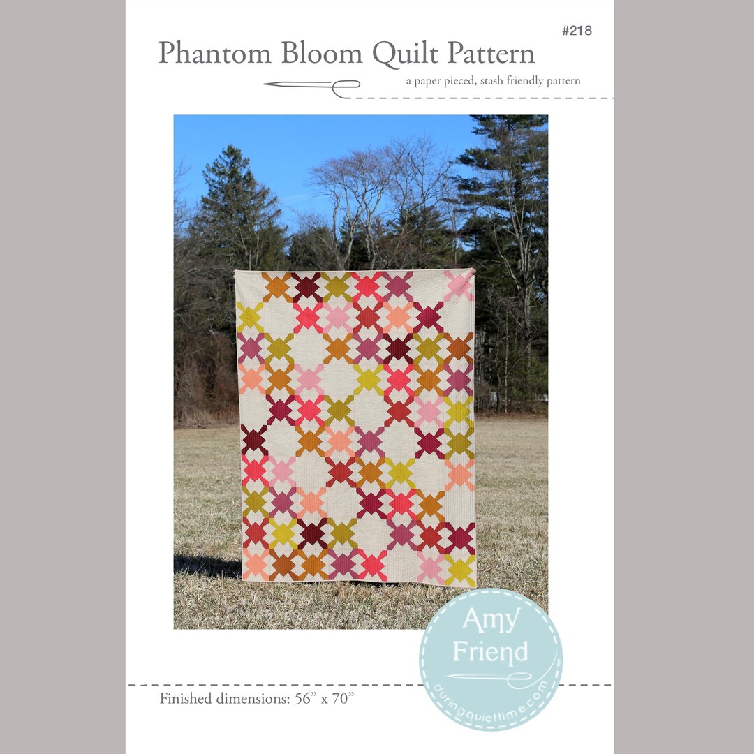 Phantom Bloom Quilt Pattern--modern Scrap & Stash Friendly FPP PDF - Etsy