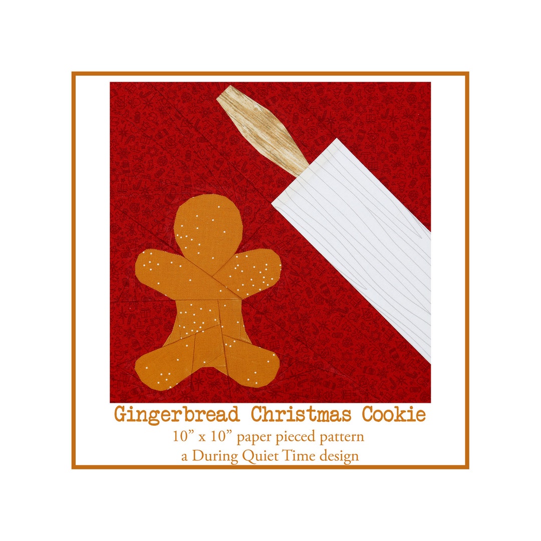Gingerbread Christmas Cookie Paper Pieced Pattern - Etsy