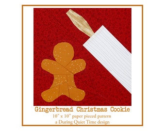 Gingerbread House Quilt Block, Paper Pieced Quilt Pattern, PDF Pattern ...