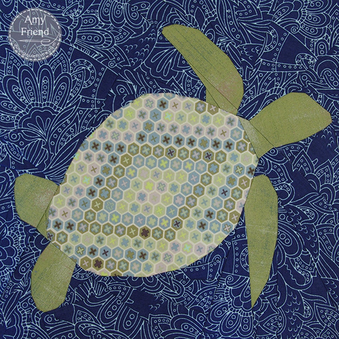 Sea Turtle 10" Paper Pieced Pattern - Etsy