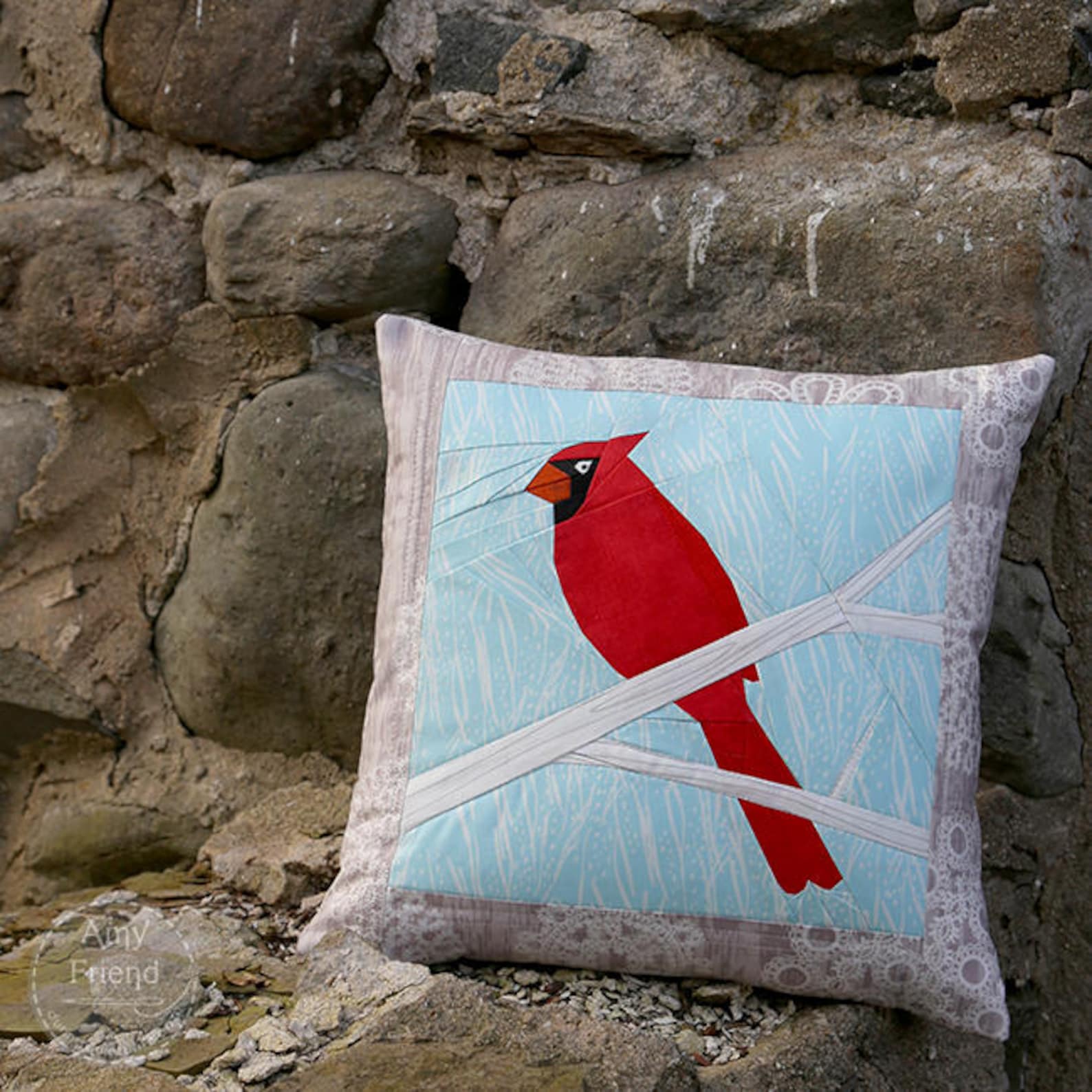 Cardinal Paper Pieced Pattern - Etsy