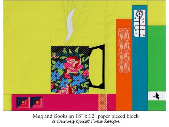 Mug and Books Paper Pieced Pattern - Etsy