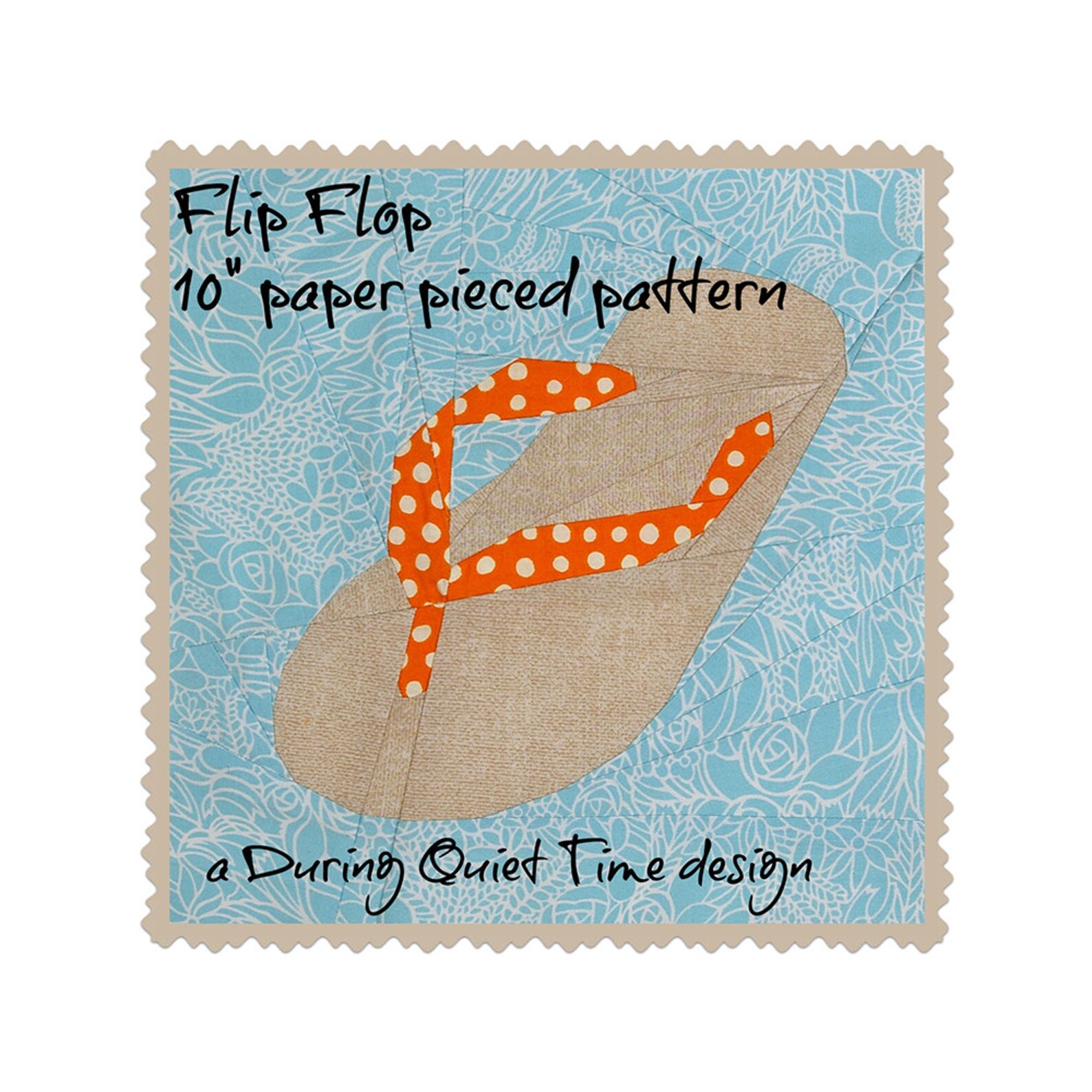 Flip Flop Paper Pieced Pattern - Etsy