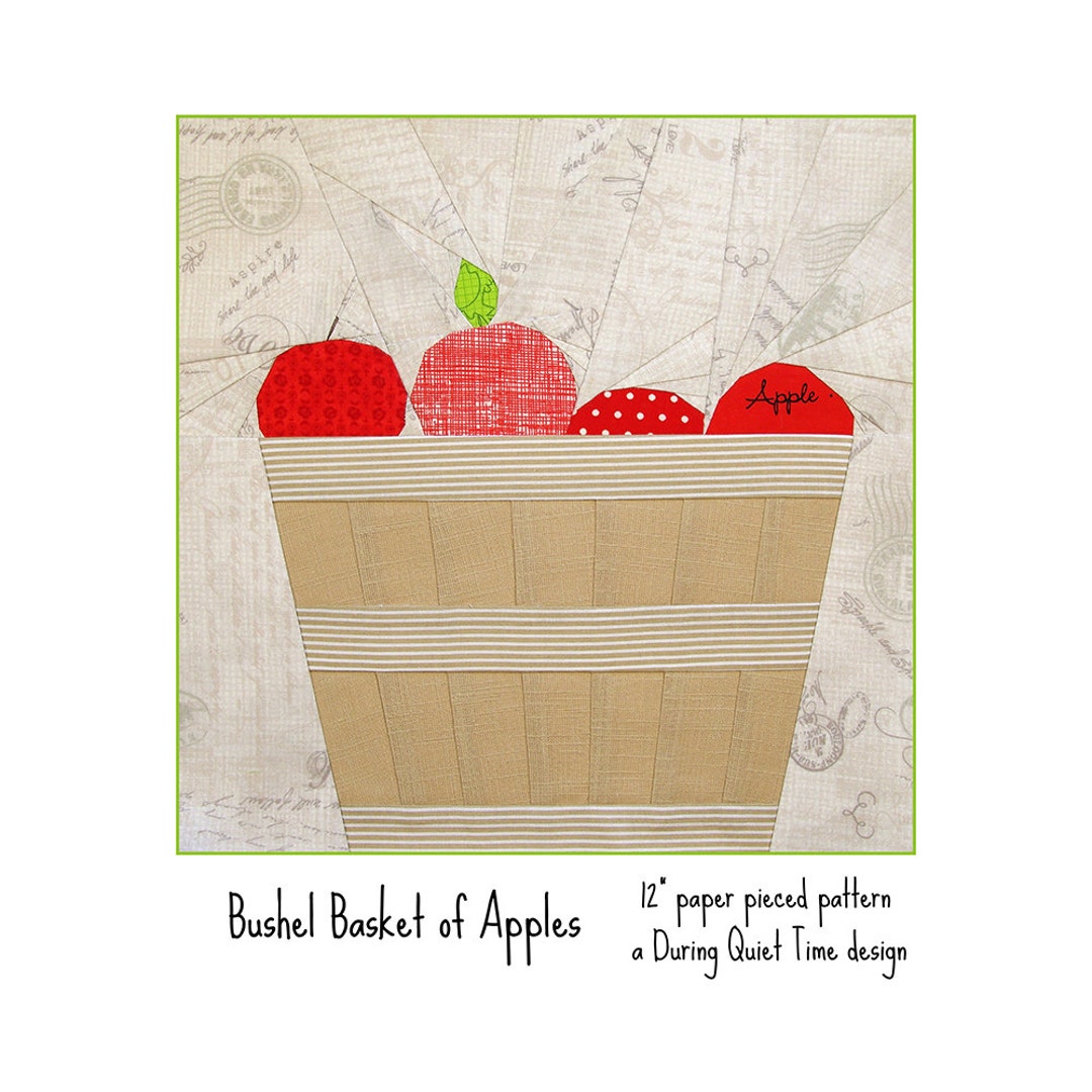 Bushel Basket of Apples Paper Pieced Pattern - Etsy