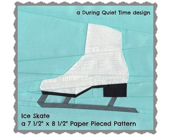 EASY ICE SKATE Paper Pieced Block Pattern in Pdf - Etsy