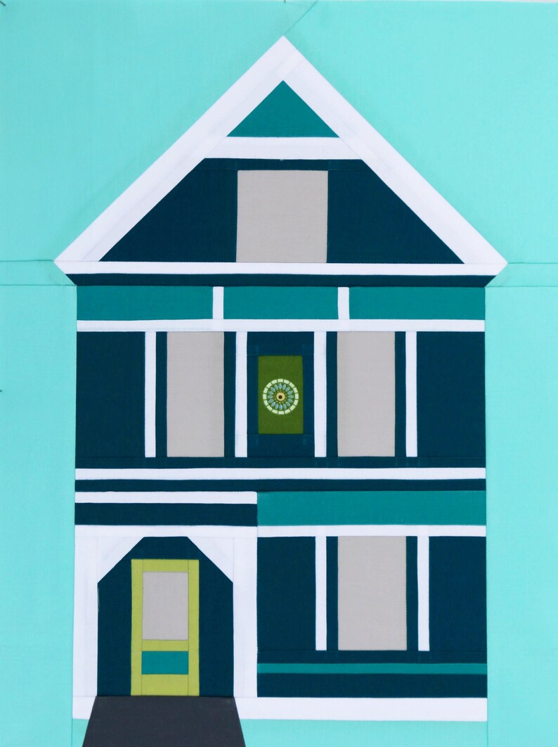Victorian House Paper Pieced Pattern | Etsy