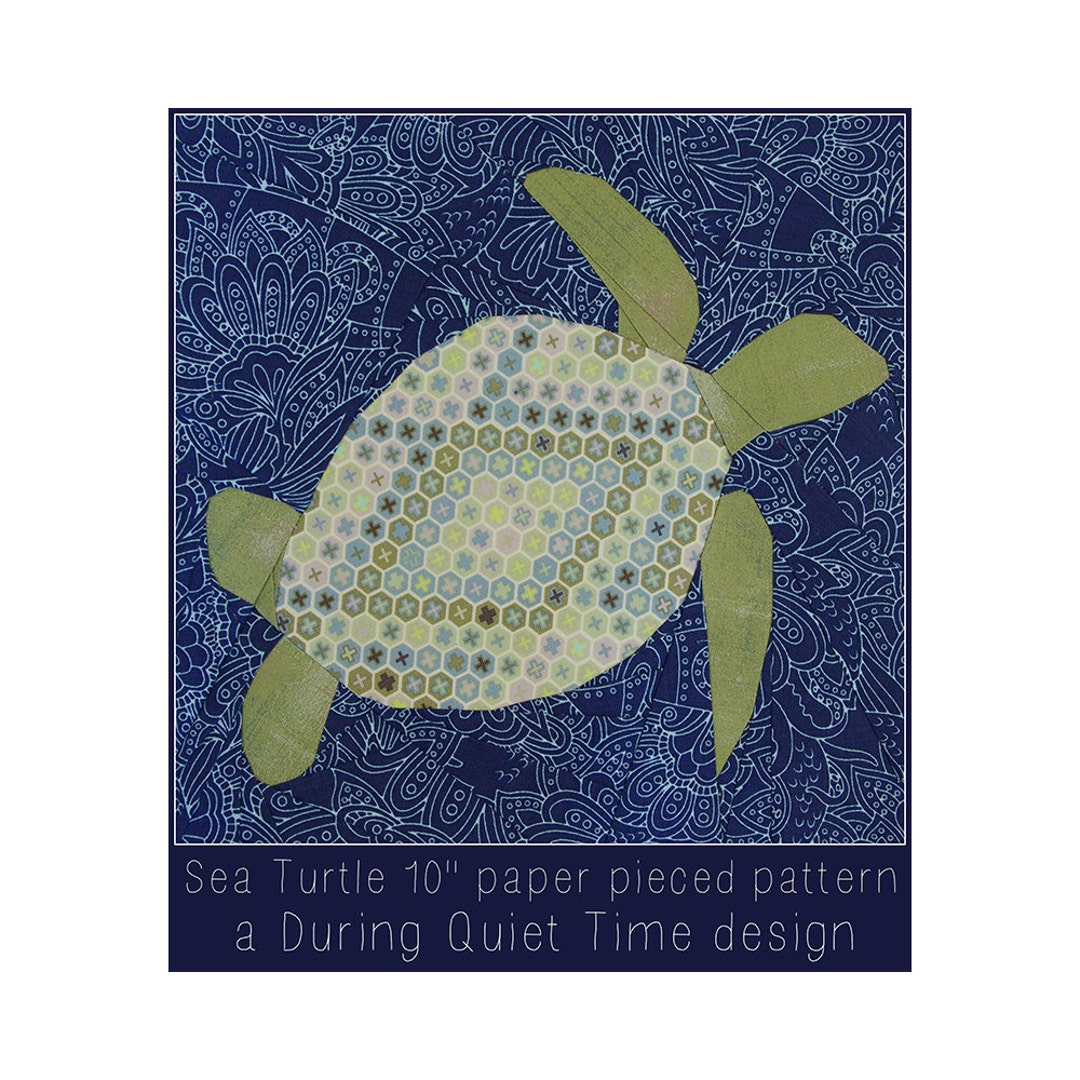 Sea Turtle 10" Paper Pieced Pattern - Etsy