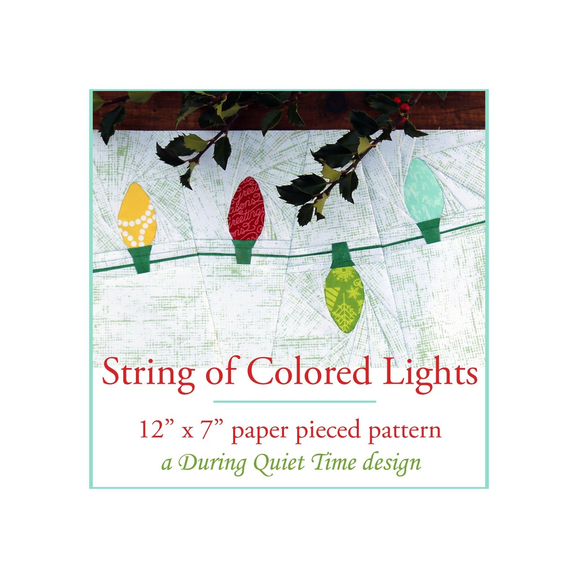 String of Colored Lights Paper Pieced Pattern - Etsy Canada