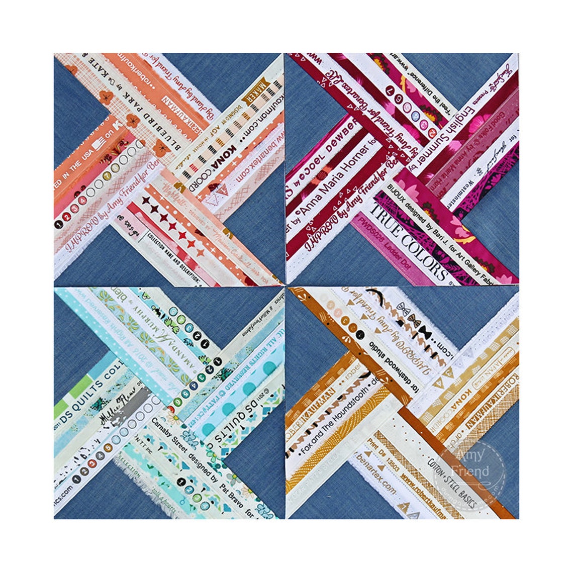 Selvage Whirlwind Block Pattern - Etsy