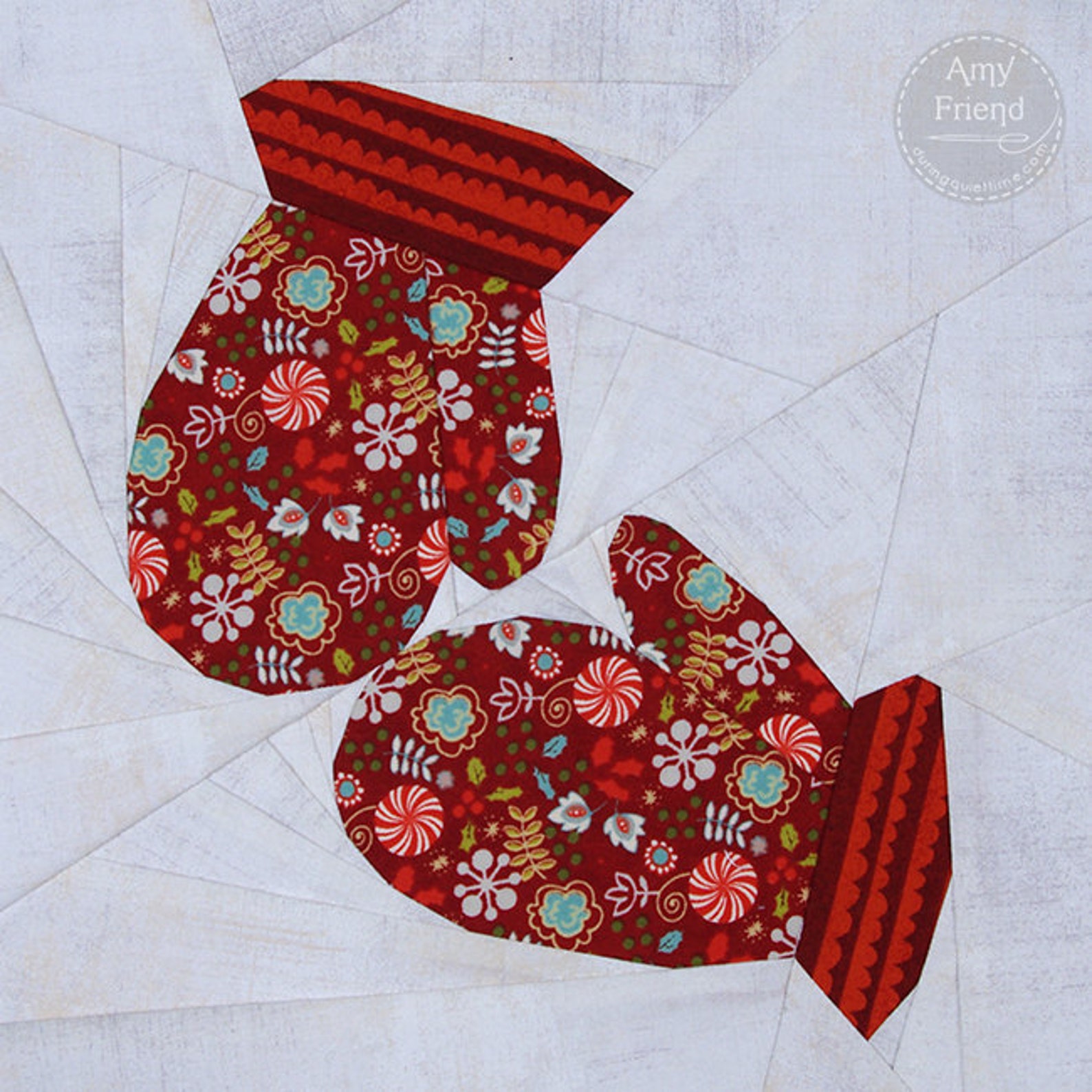 Mittens Paper Pieced Pattern | Etsy