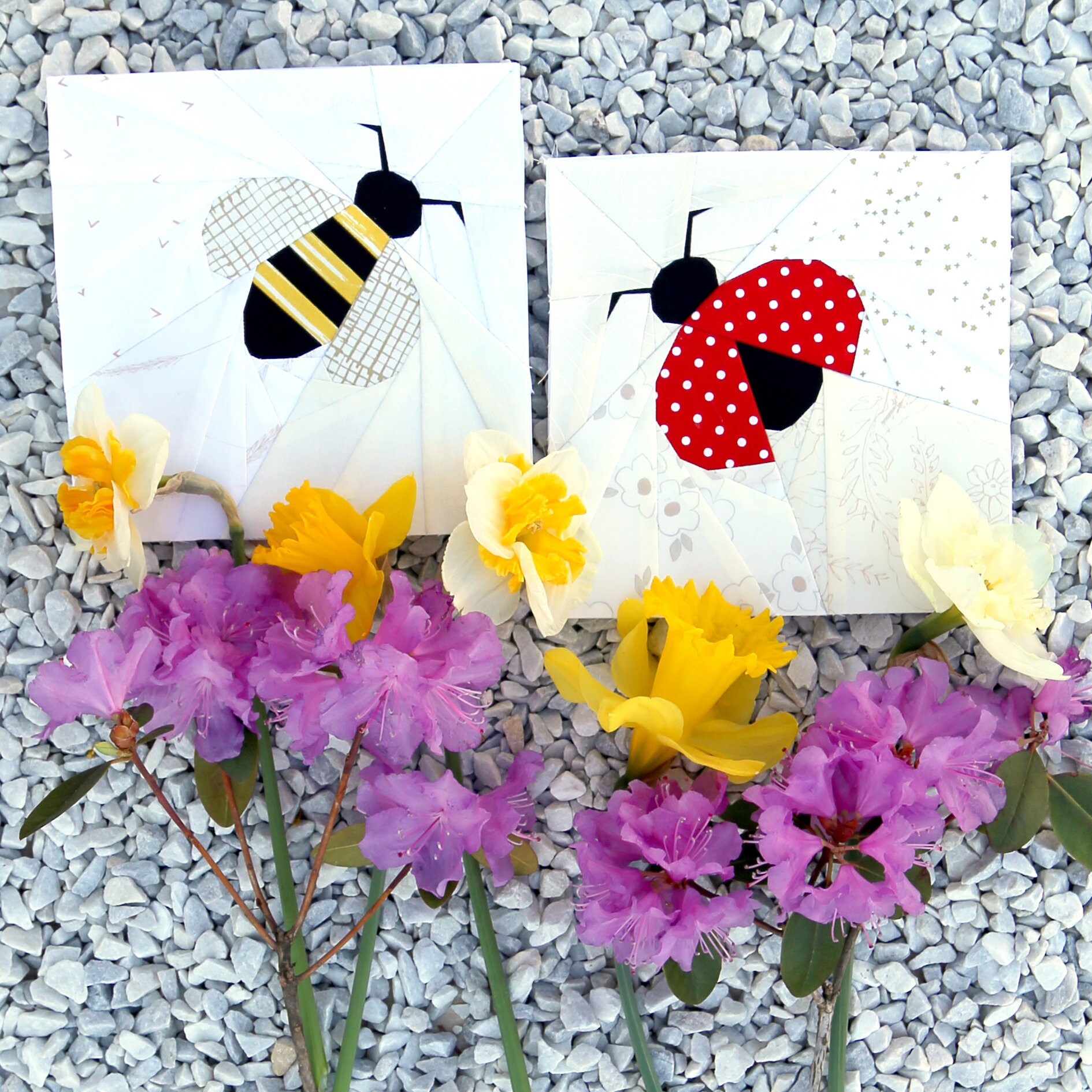 Bee and Ladybug Paper Pieced Patterns - Etsy