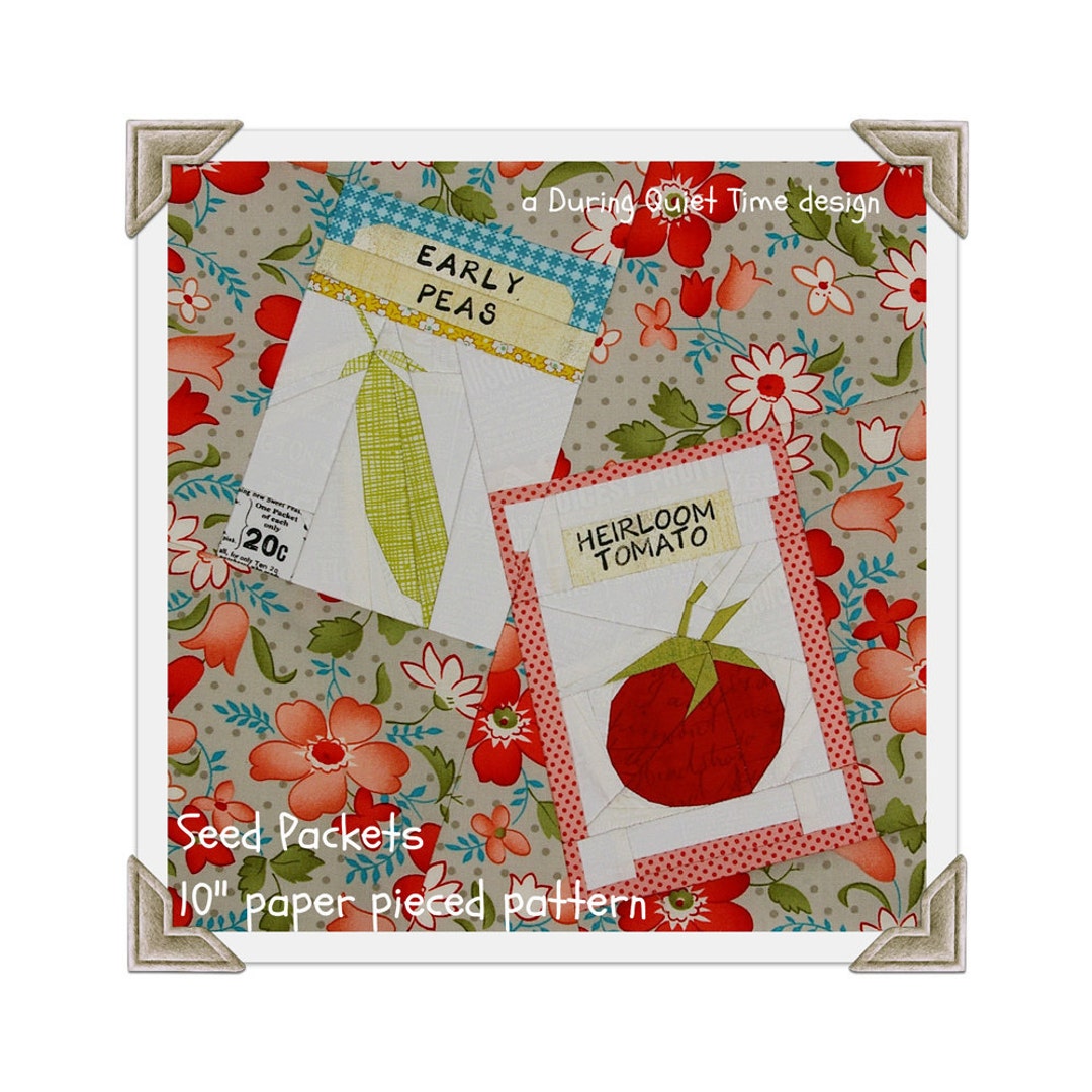 Seed Packets Paper Pieced Pattern - Etsy