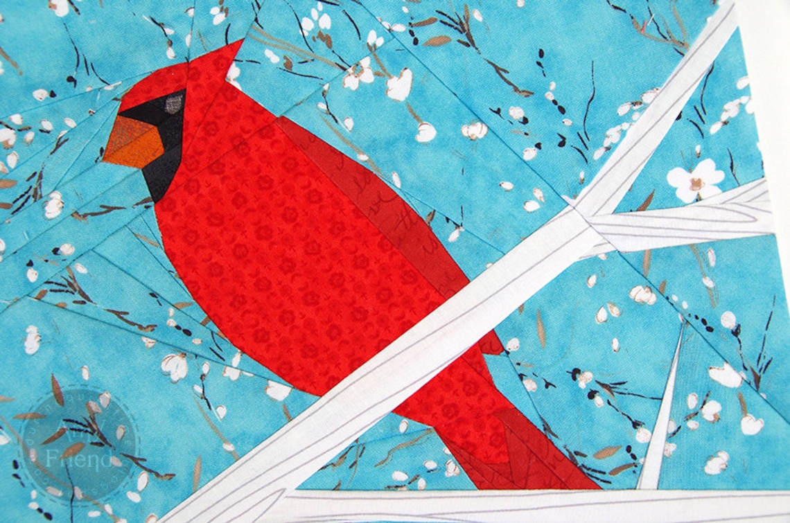 Cardinal Paper Pieced Pattern - Etsy