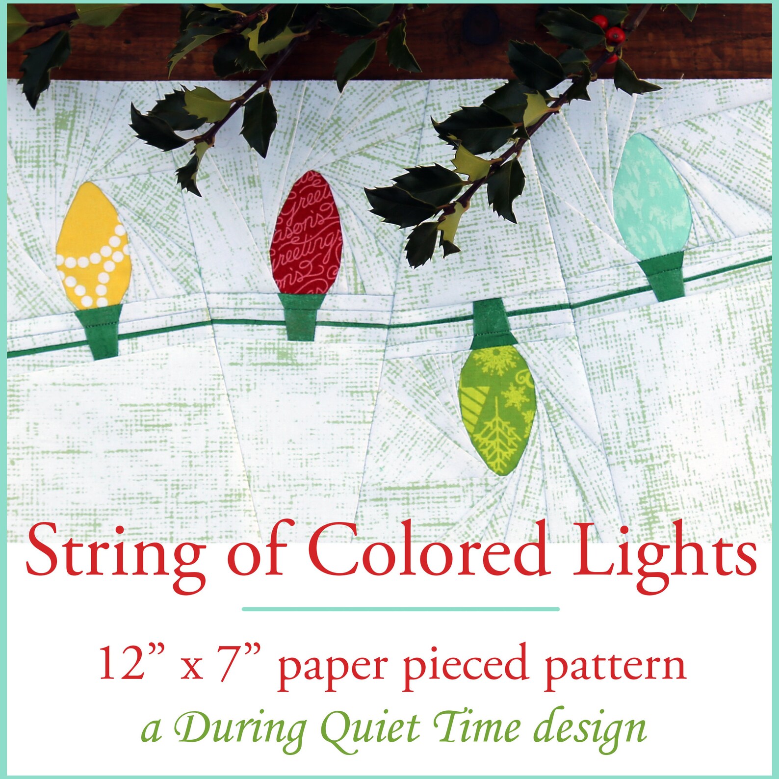 String of Colored Lights Paper Pieced Pattern - Etsy Canada