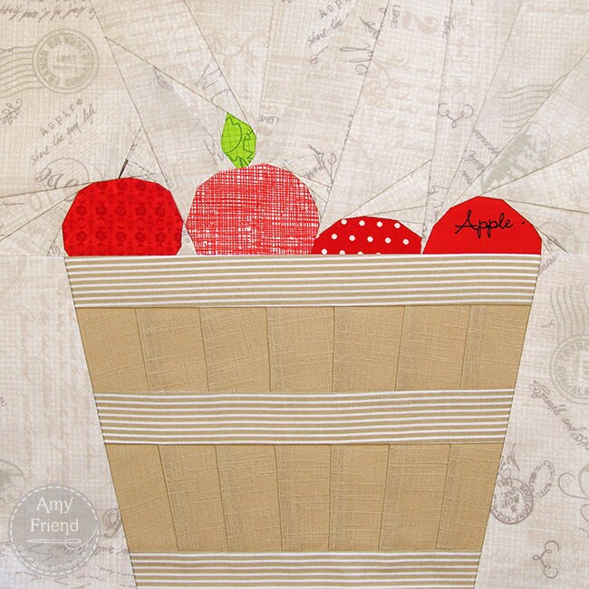 Bushel Basket of Apples Paper Pieced Pattern - Etsy