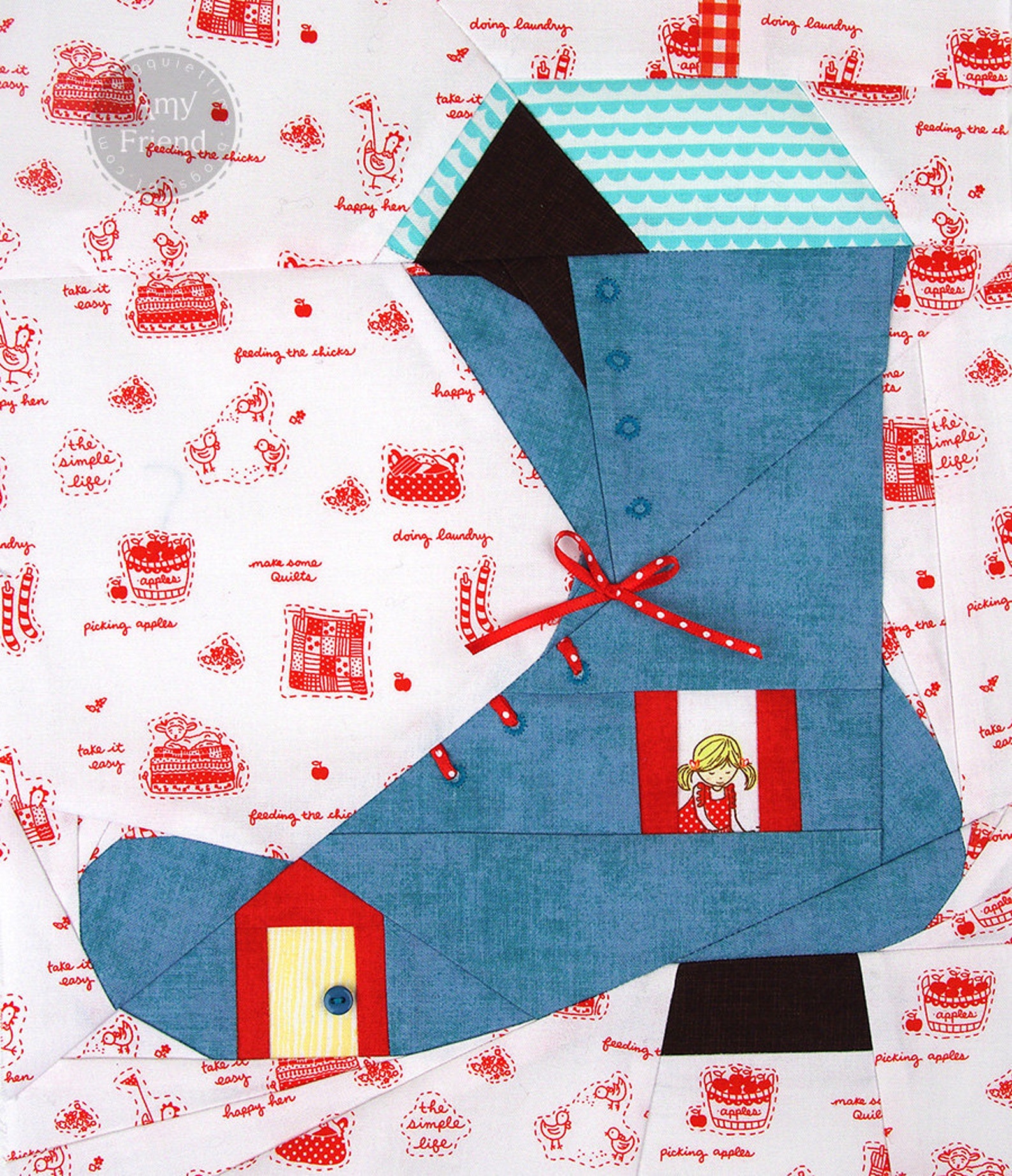 There Was an Old Woman... Paper Pieced Pattern | Etsy