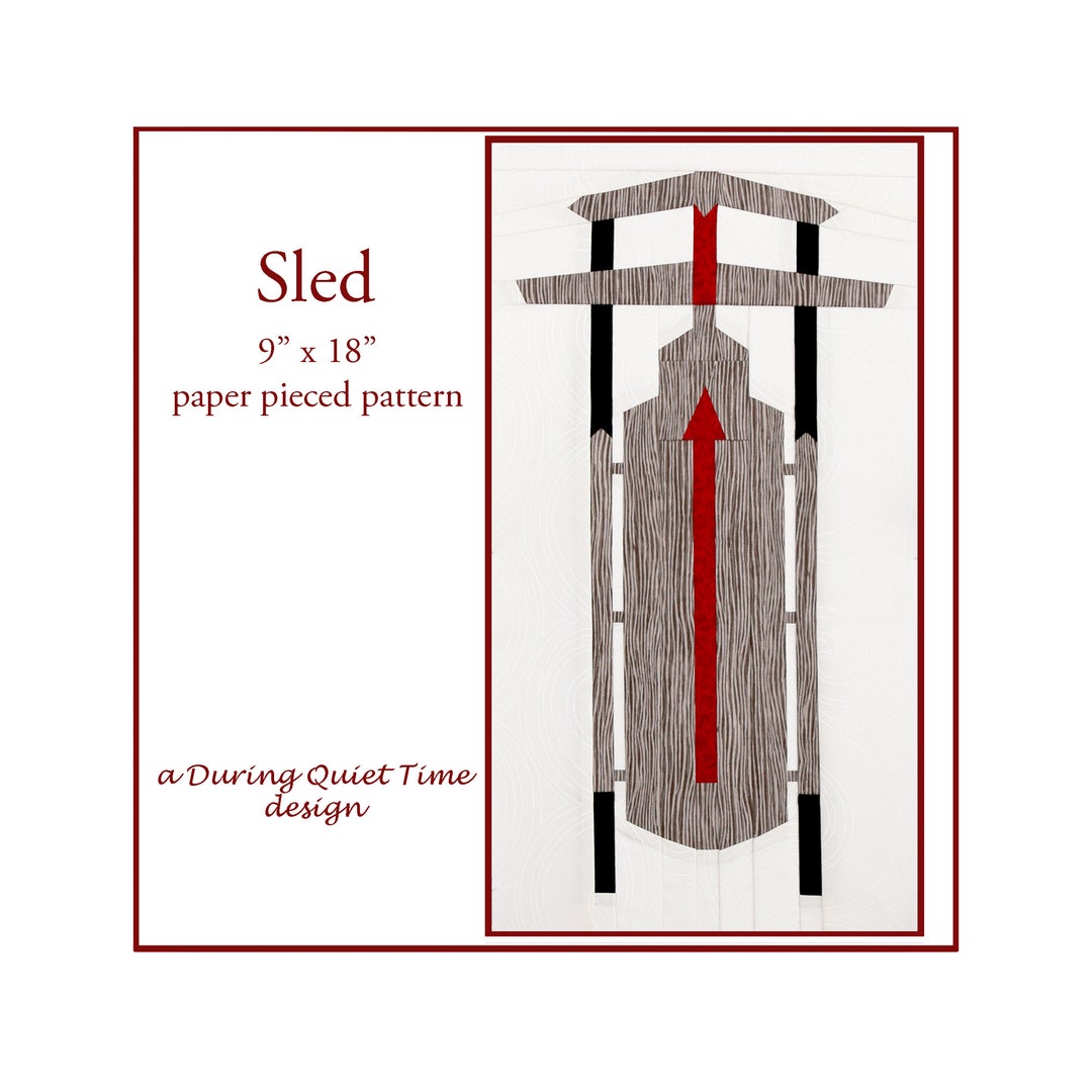Sled Paper Pieced Pattern - Etsy