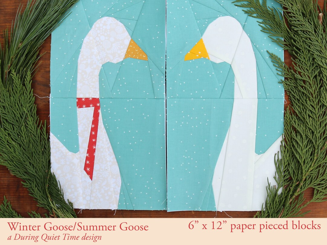 Winter Goose/summer Goose Paper Pieced Pattern - Etsy