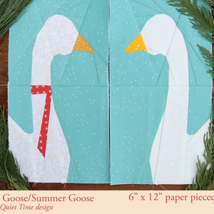 Winter Goose/summer Goose Paper Pieced Pattern - Etsy