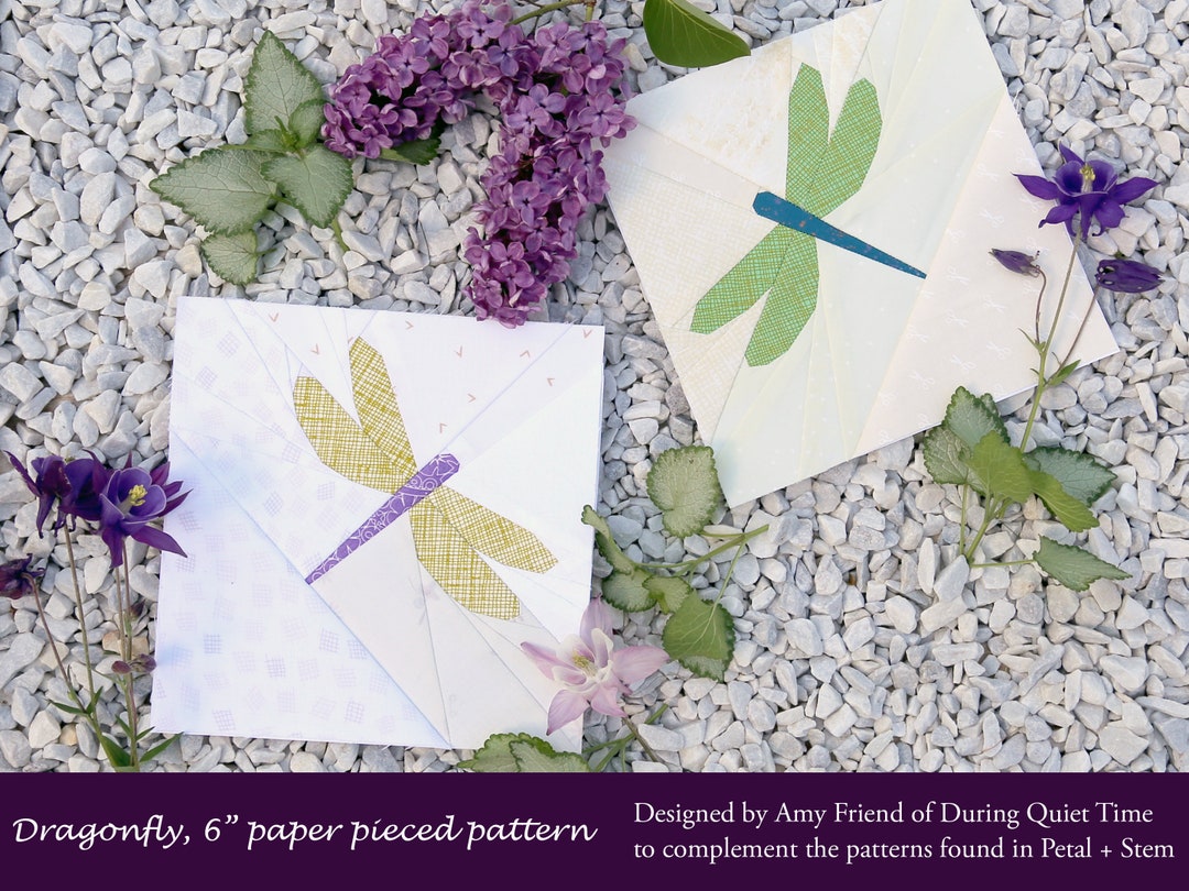 Dragonfly 6" Paper Pieced Pattern - Etsy
