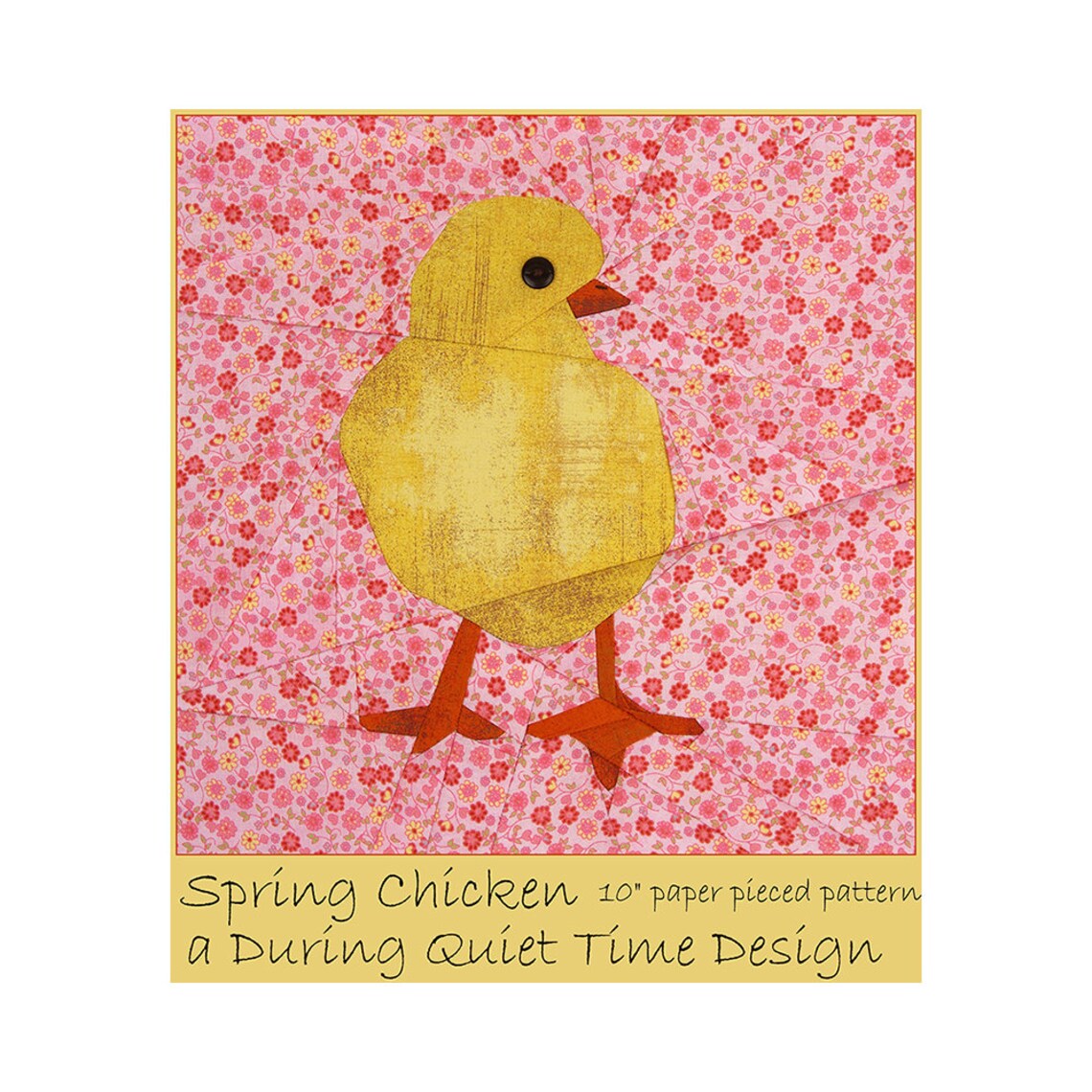 Spring Chicken Paper Pieced Pattern - Etsy